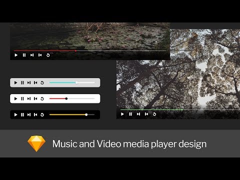 Design a music and video player with RECYCLED icons