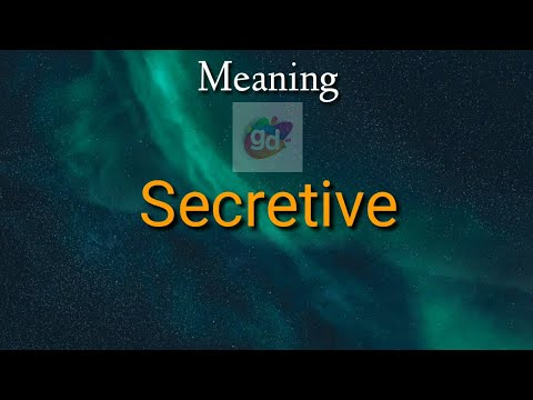 Secretive Meaning with Pronunciation//Googul Dictionary//