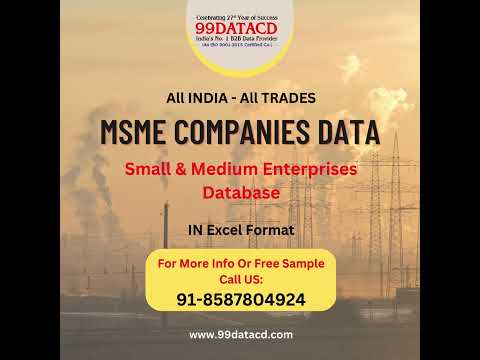MSME COMPANES DATA - All INDIA - All TRADES 99DataCD