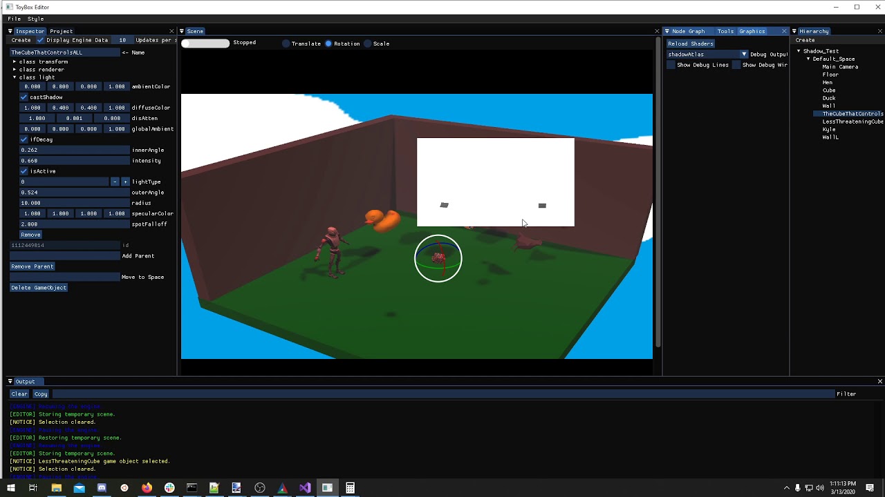 OpenGL C++17 Dynamic Shadow Mapping