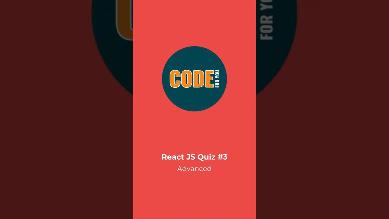 ⚡ React.js Advanced Quiz #3 | Challenge Your Expertise! 🧑‍💻🚀 | CodeForYou
