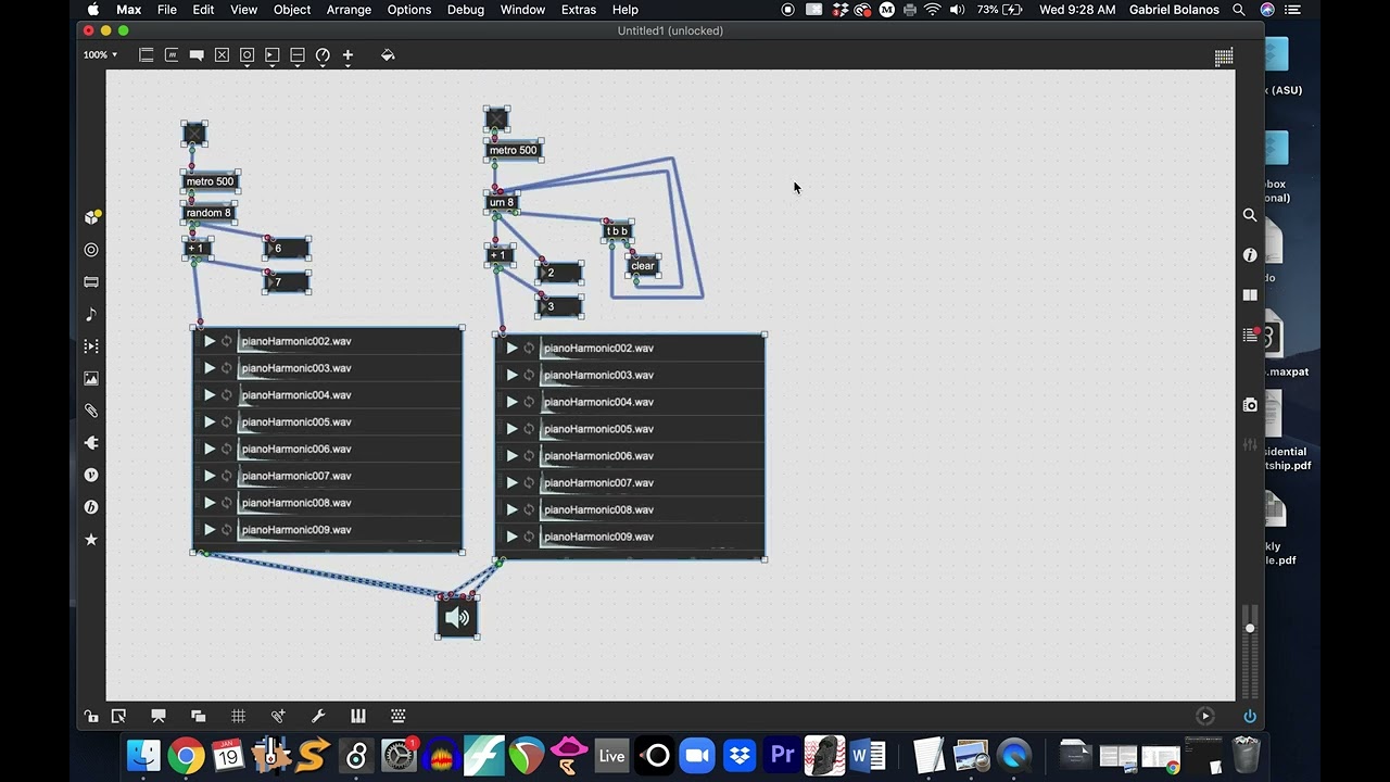 Max/MSP: random and urn with playlist~