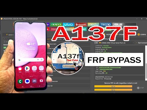 Samsung Galaxy A13 (SM-A137F) Frp Bypass Unlock Tool Google account Unlock✅