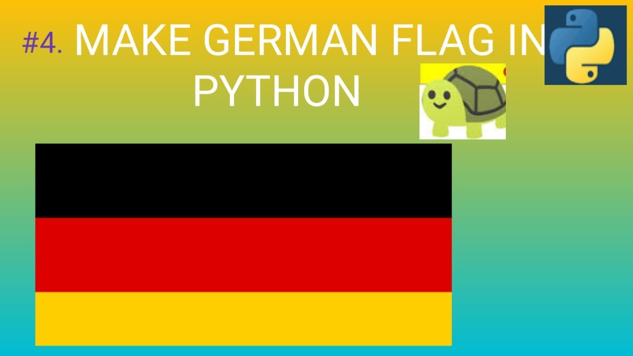 make Germany flag || python tutorial #4