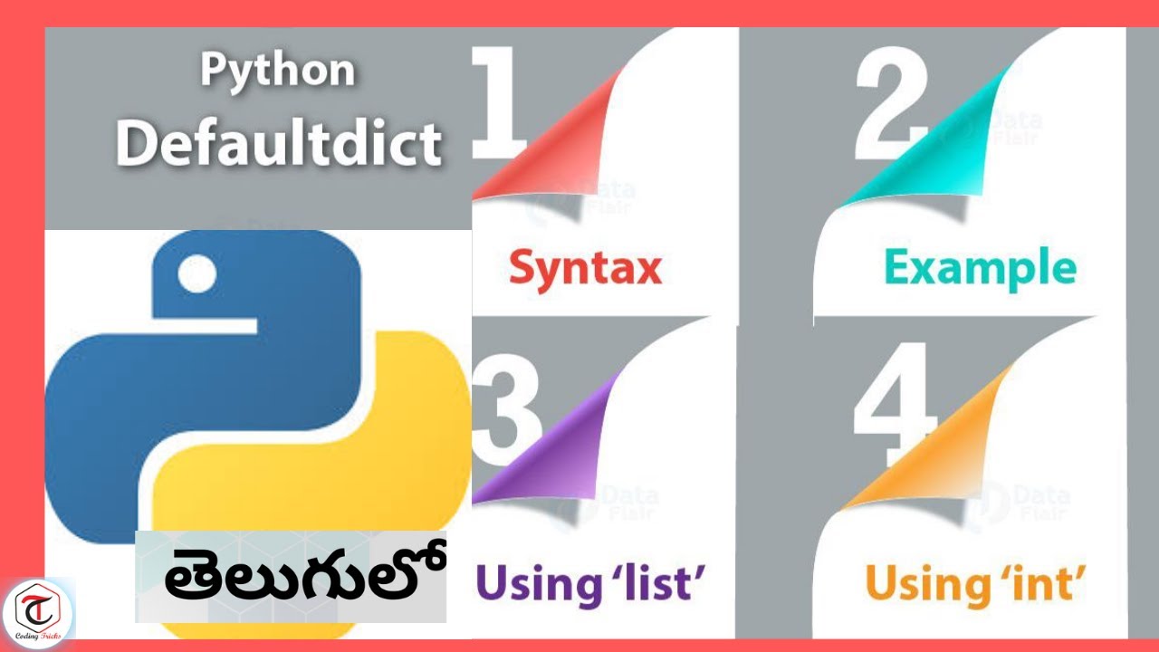 #  Intermediate  python tutorial |defaultdict in Python (TELUGU)|Collections|Coding tricks by swetha