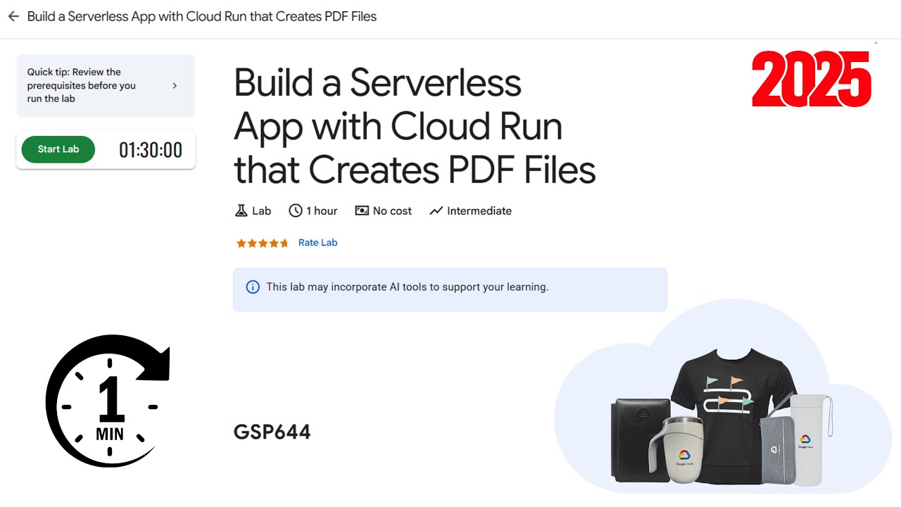 Build a Serverless App with Cloud Run that Creates PDF Files | GSP644