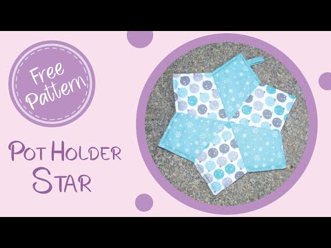 Sewing Tutorial Pot Holder STAR | FREE Pattern