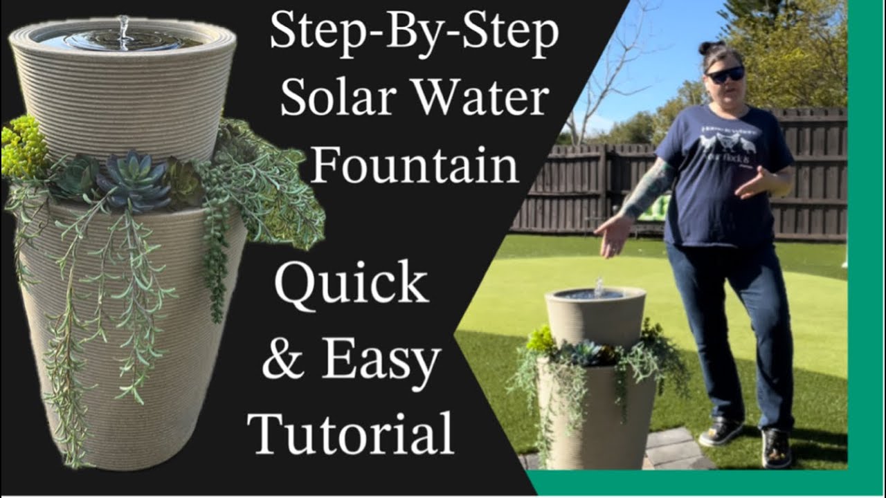 DIY Solar Water Fountain // Step-By-Step Quick & Easy Tutorial