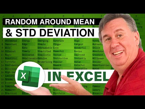 Excel - Random Around Mean and Standard Deviation: Episode 1507
