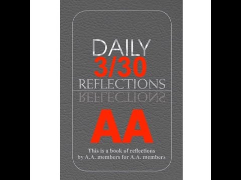 Daily Reflections - March 30 – A.A. Meeting - - Alcoholics Anonymous - Read Along