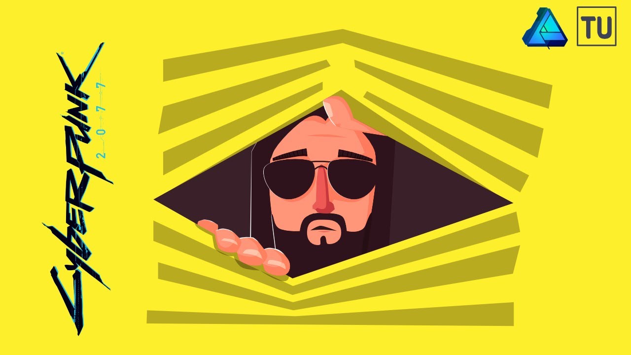 Cyberpunk 2077 Vector Illustration in Affinity Designer