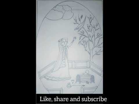 Rajasthani sketching 🧡#rajasthani#sketch#drawing#arts