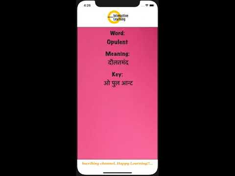Opulent Learn Hindi Meaning Pronunciation Synonyms, हिंदी में मीनिंग मतलब English Vocabulary Fun
