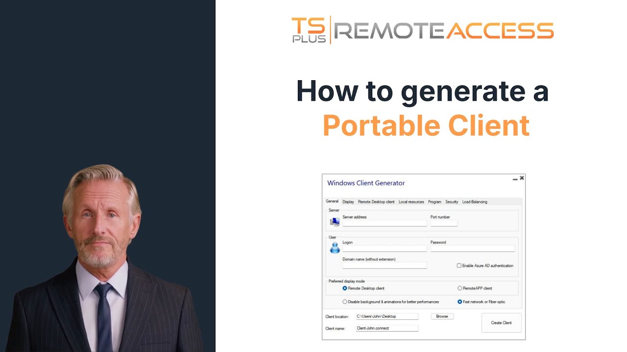 How to generate a Portable Client with TSplus Remote Access – Easy Setup Guide