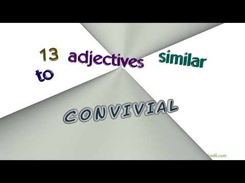 convivial - 13 adjectives with the meaning of convivial (sentence examples)