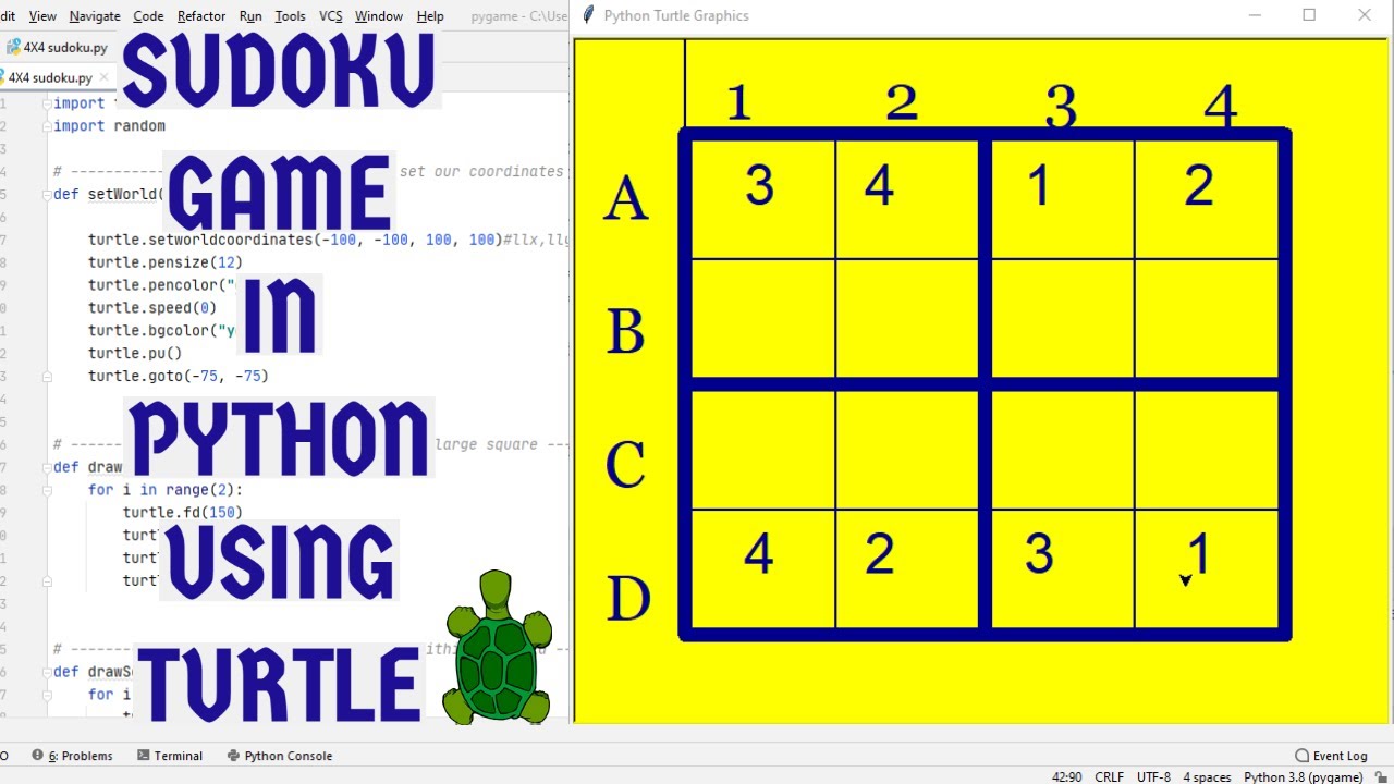 How to make Sudoku Game in Python | 4X4 Sudoku Game explained in Hindi/Urdu