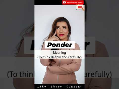Daily English Word | Ponder | Meaning & Examples #shorts