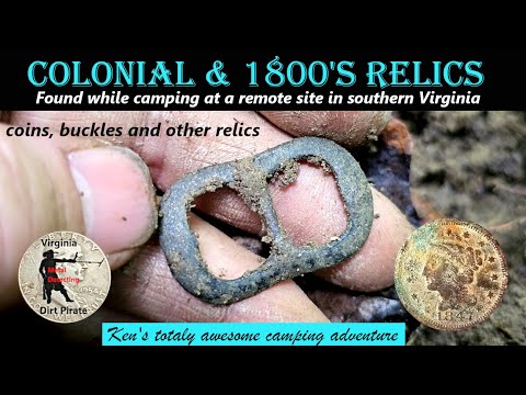Colonial & 1800's relics found while metal detecting at a remote site in southern Virginia.