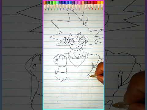 DESENHANDO GOKU DRAGON BALL Z . #shorts