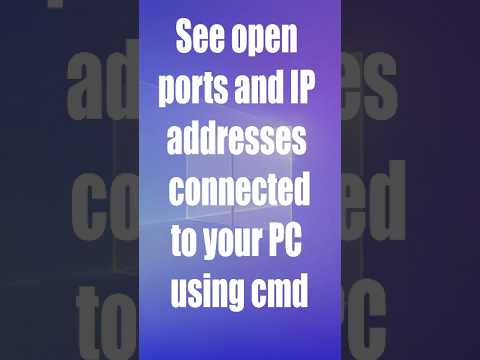 💻 CMD Trick: See open ports and IP addresses connected to your PC using cmd. #cmd #cmdtricks