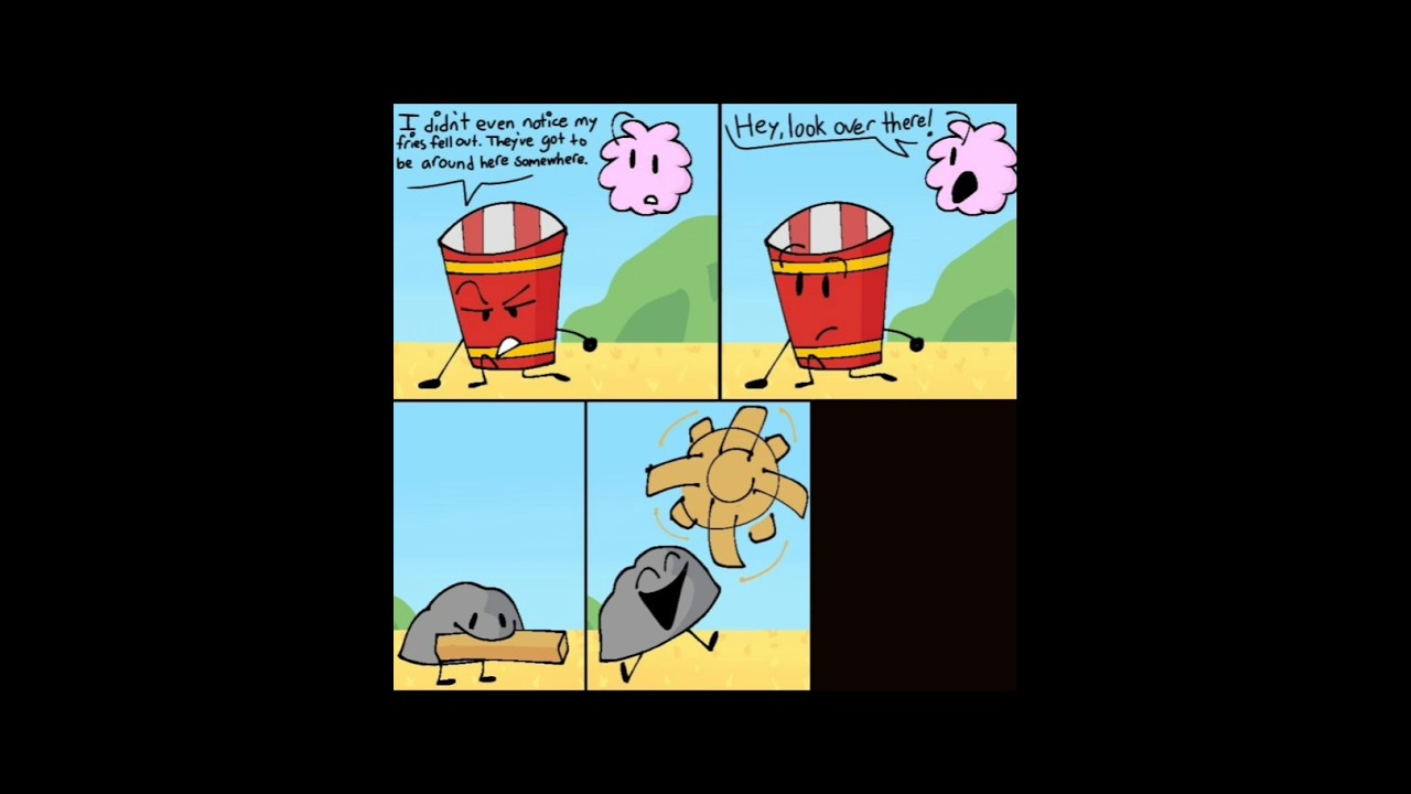 Rocky Eats Fries [BFDI Comic]
