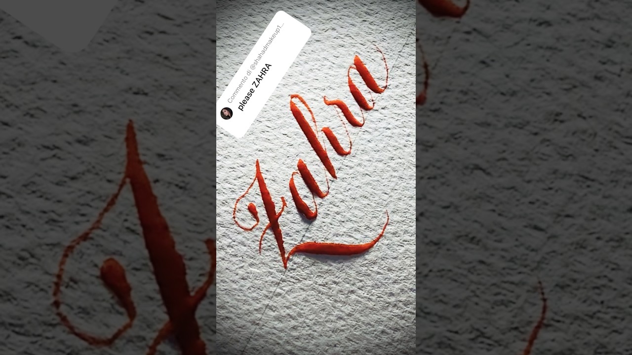Copperplate calligraphy , tutorial: how I write your name #zahra