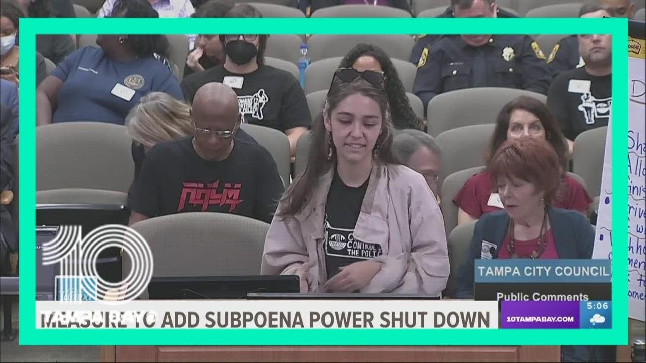 Tampa City Council votes against a measure to add subpoena power to citizen review board