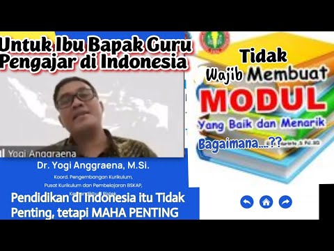 membuat MODUL AJAR tidak wajib un GURU, modul ajar BUKAN UNTUK MENYIKSA GURU, terus bgmn selanjutnya