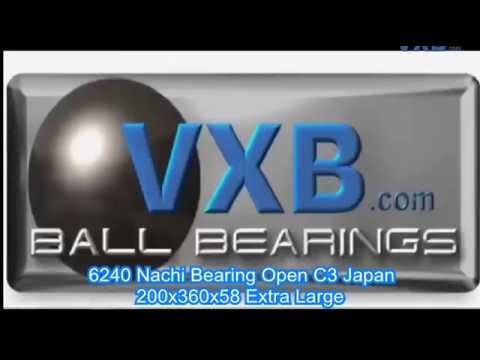 6240 Nachi Bearing Open C3 Japan 200x360x58 Extra Large