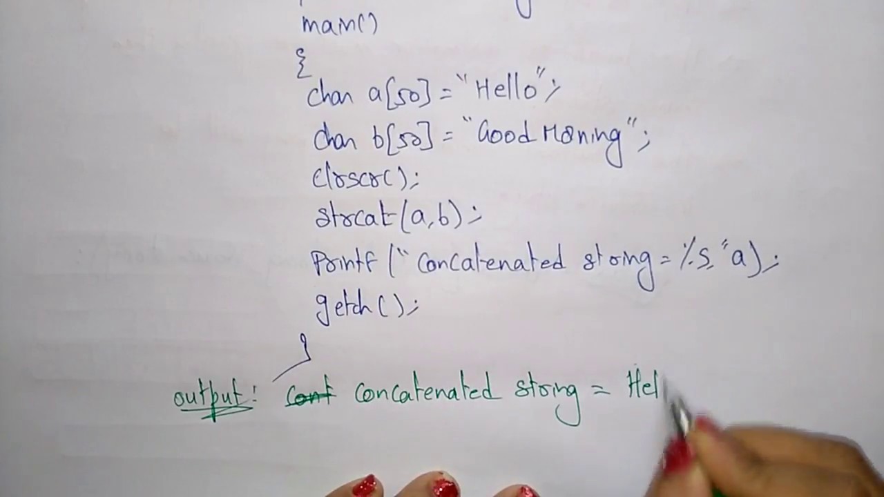 strcat in c programming | String library function | Simple Program | C Programming | Lec-53