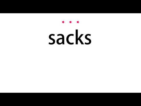 How to pronounce sacks - Vocab Today