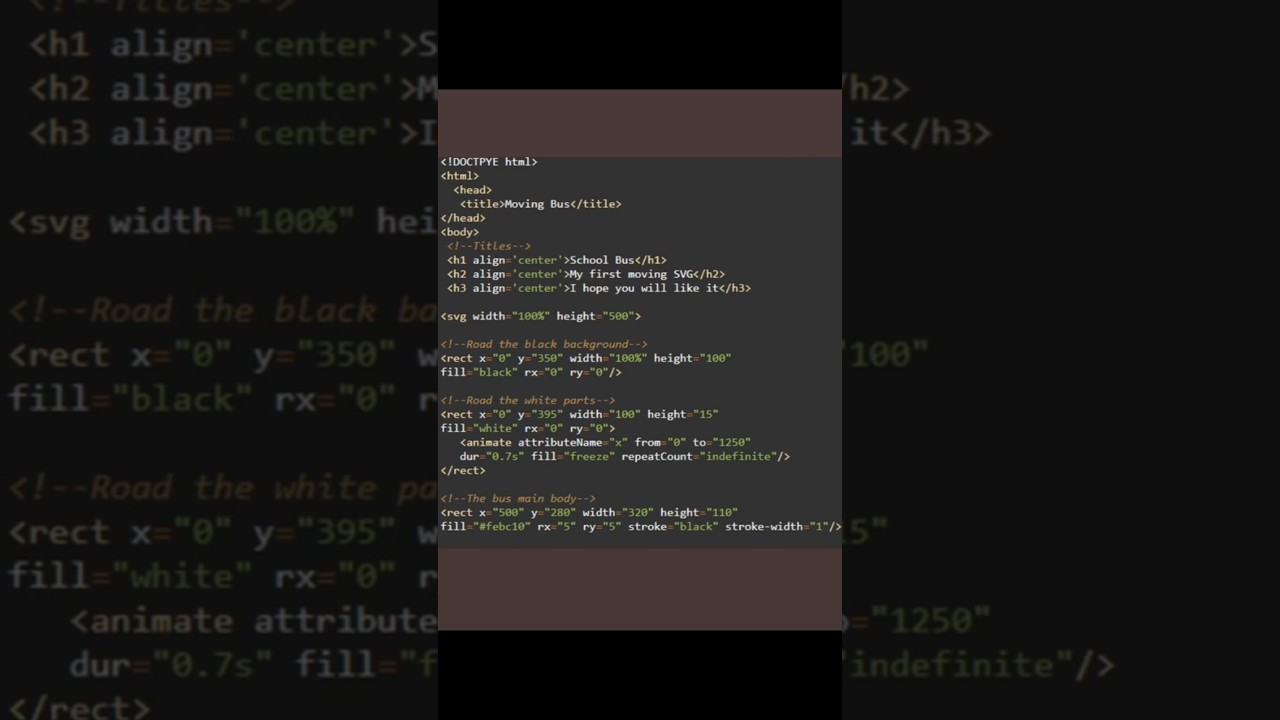 SVG running code 😱 #svg #project #codinglanguages #coding #webdesign