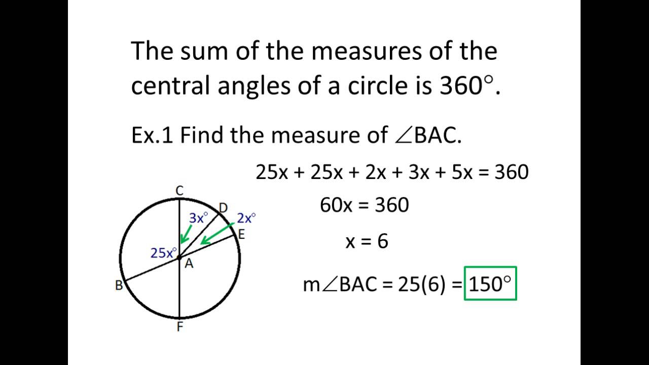 Geometry 10-2 Angles and Arcs PowerPoint