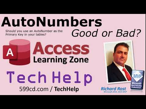 AutoNumbers in Microsoft Access: Good or Bad? Should you use an AutoNumber for your Primary Key?