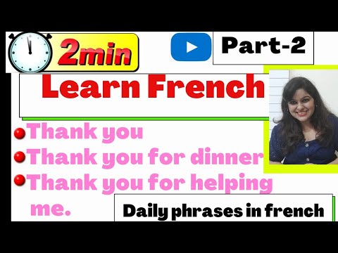 How to say" thank you"/thank for helping me..etc" in FRENCH#Daily phrases in french-Part-2