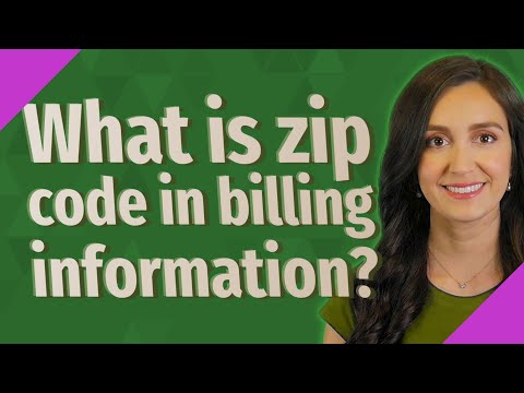 What is zip code in billing information?