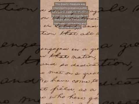 The Suspension of Habeas Corpus #historyfacts #ushistory #abrahamlincoln #facts #shorts #republican