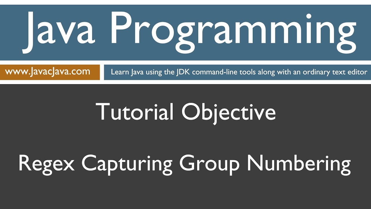 Learn Java Programming - Regex Capturing Group Numbering Tutorial