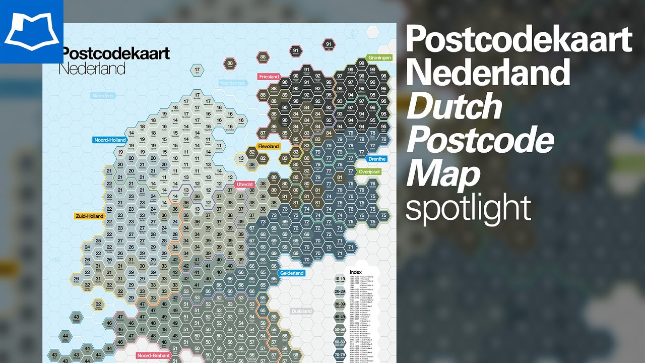 Dutch Postcode Map by Studio Legenda - Postcodekaart Nederland