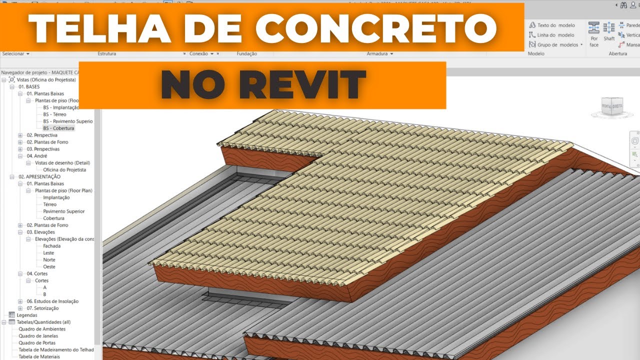 Telhas de Concreto no Revit