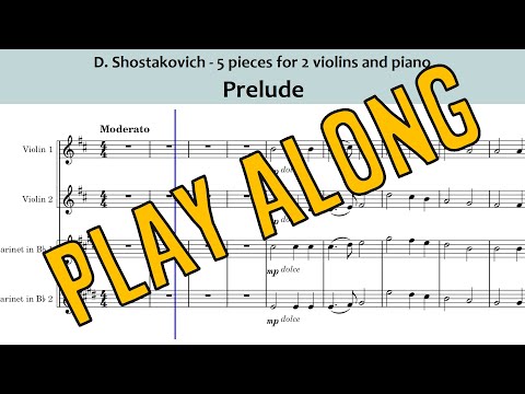 Shostakovich - 5 pieces for 2 violins - Prelude (piano accompaniment)