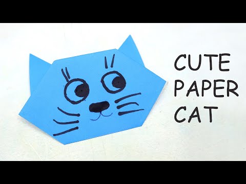 How to Make a Cute Paper Cat - Easy Origami Cat Face