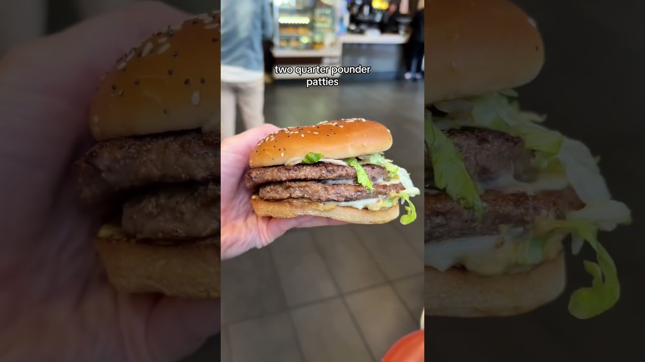 New McDonald’s burger and it’s HUGE! THE BIG ARCH #mcdonalds