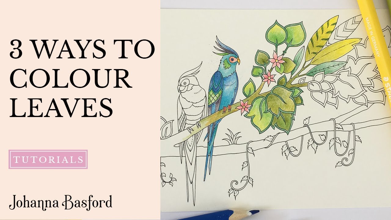 Colouring Tutorial : 3 Ways to Colour Leaves in Magical Jungle