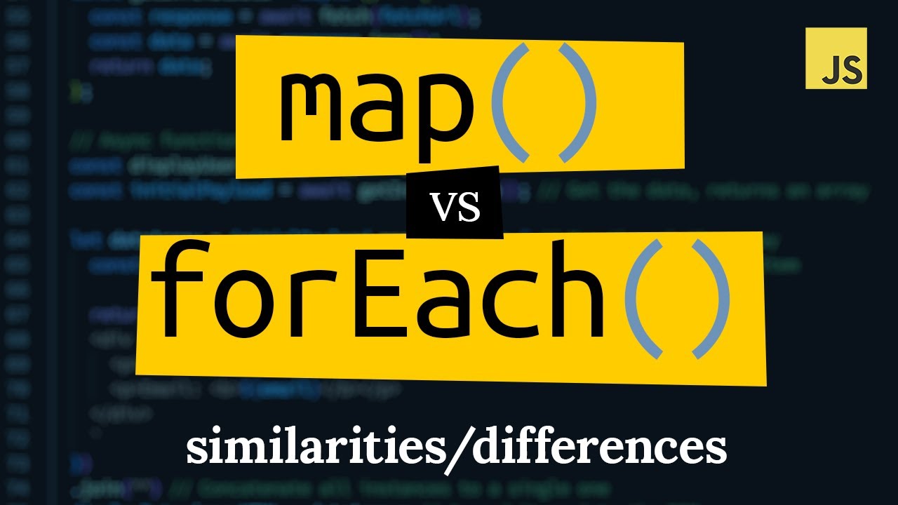 Let's compare the Map and forEach methods