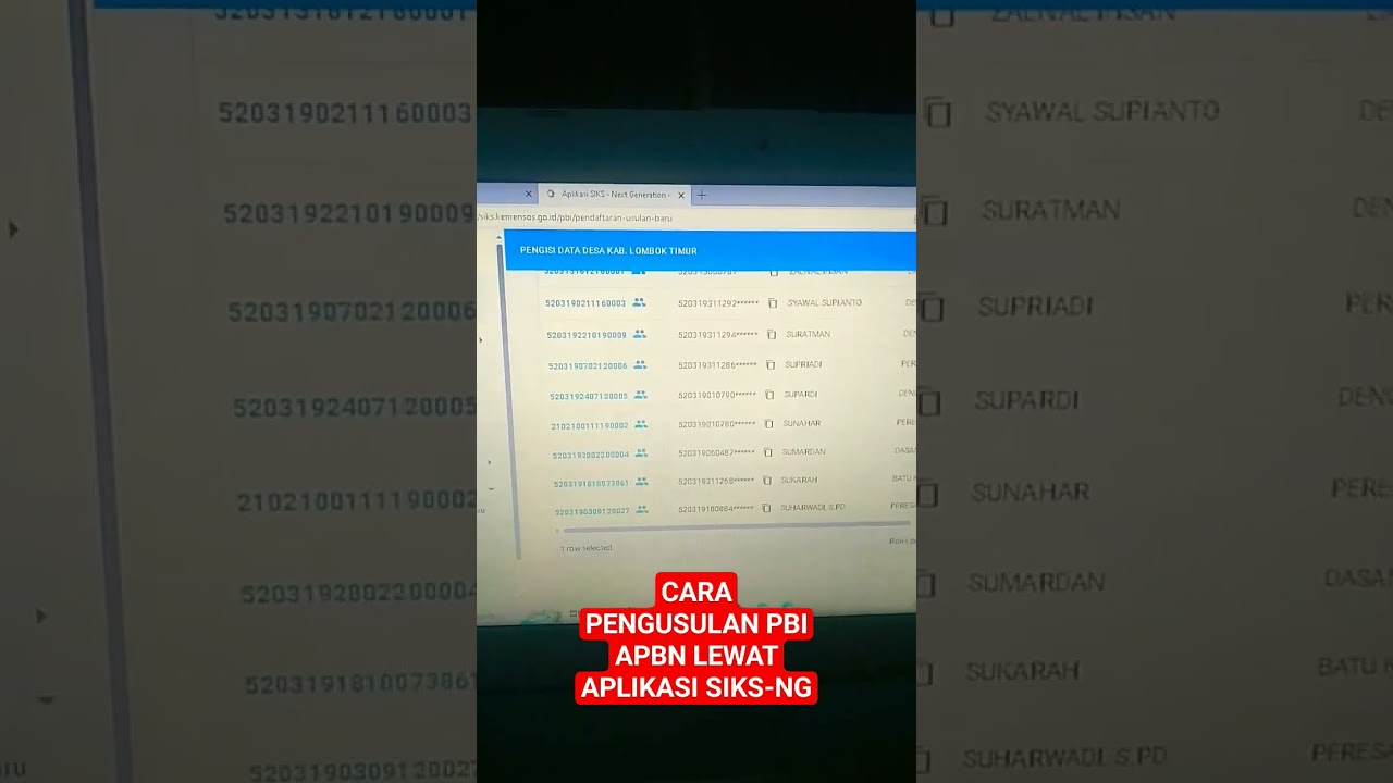 CARA PENGUSULAN PBI APBN LEWAT APLIKASI SIKS-NG #bansos#pbi2023 #shorts