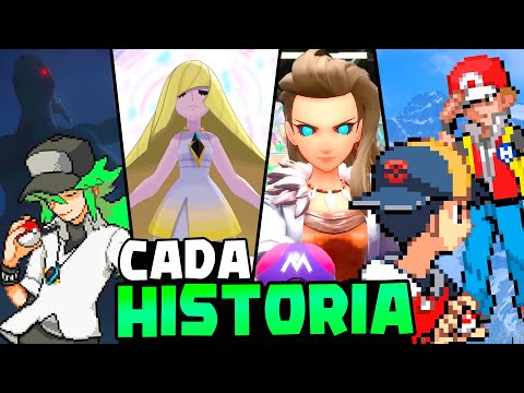 La HISTORIA de CADA JUEGO PRINCIPAL de Pokémon en 1 VIDEO ❇️