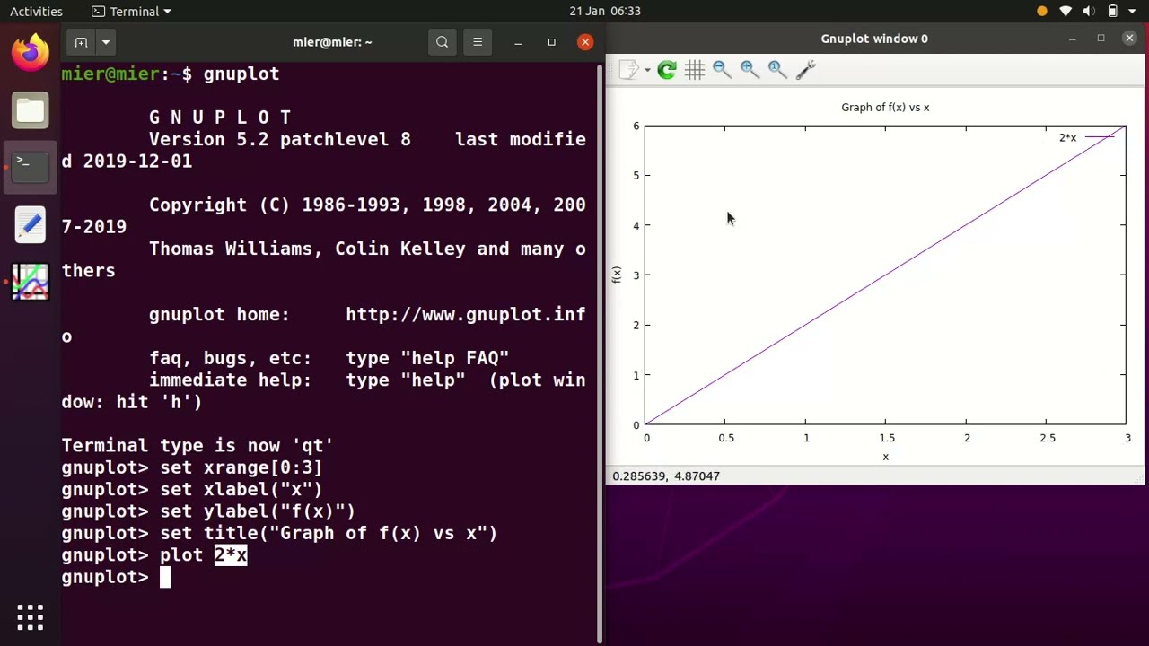 Gnuplot #2 - Simple plot with simple attributes