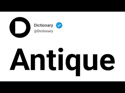 Antique Meaning In English