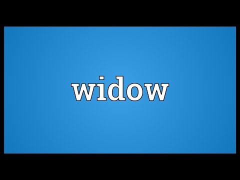 Widow Meaning